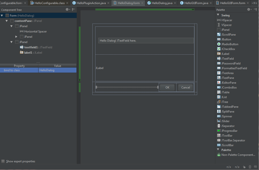 IntelliJ Plugin Development introduction: GUI form designing